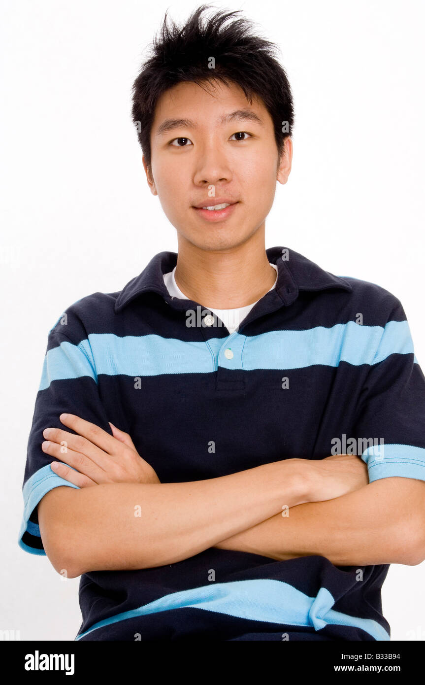 A relaxed young asian man in casual clothes Stock Photo - Alamy