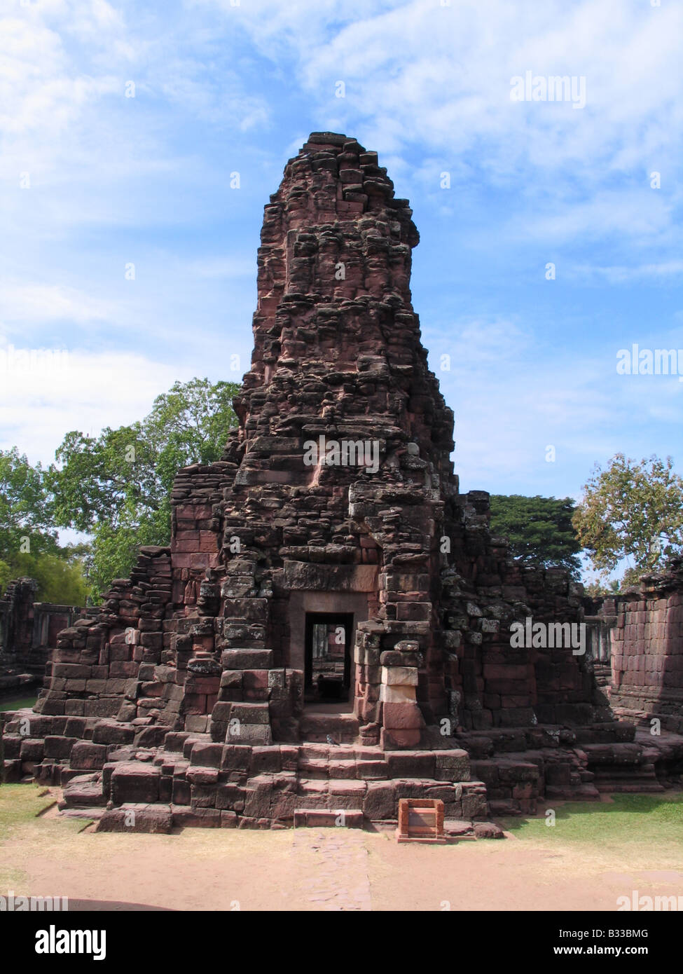 Asia, Thailand, Phimai, Khmer-temple, Prang, temple tower Stock Photo ...