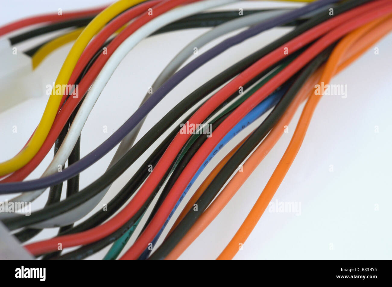 Multicolored computer cables Stock Photo - Alamy