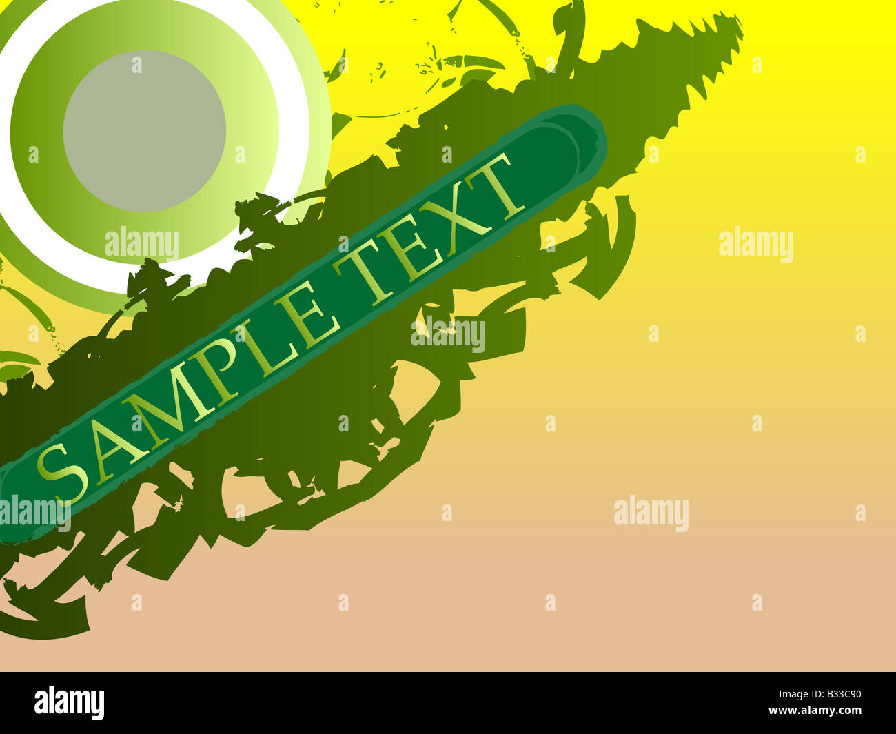 grungy floral design with sample text Stock Photo - Alamy