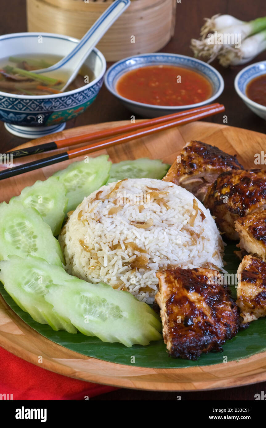 Chicken rice Malaysia Food Stock Photo - Alamy