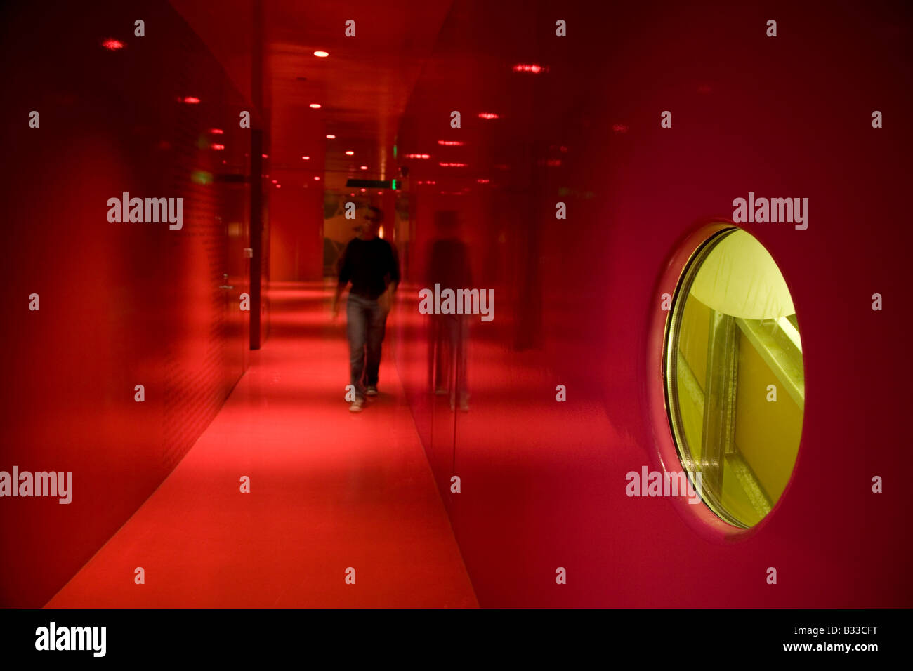 Male Figure Walking Fourth Floor Hall Meeting Rooms Seattle Central ...