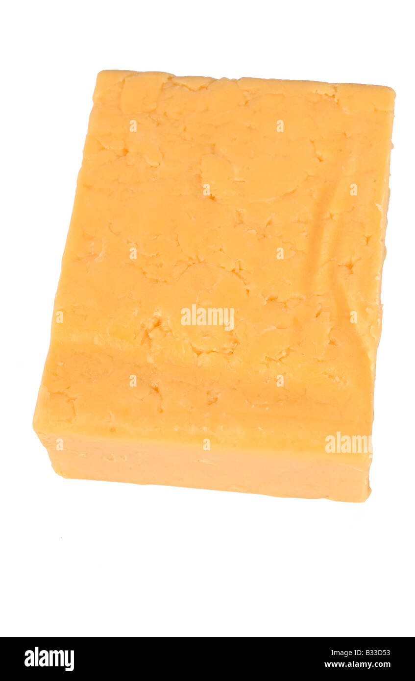 cut out of a lump of chedder cheese Stock Photo - Alamy