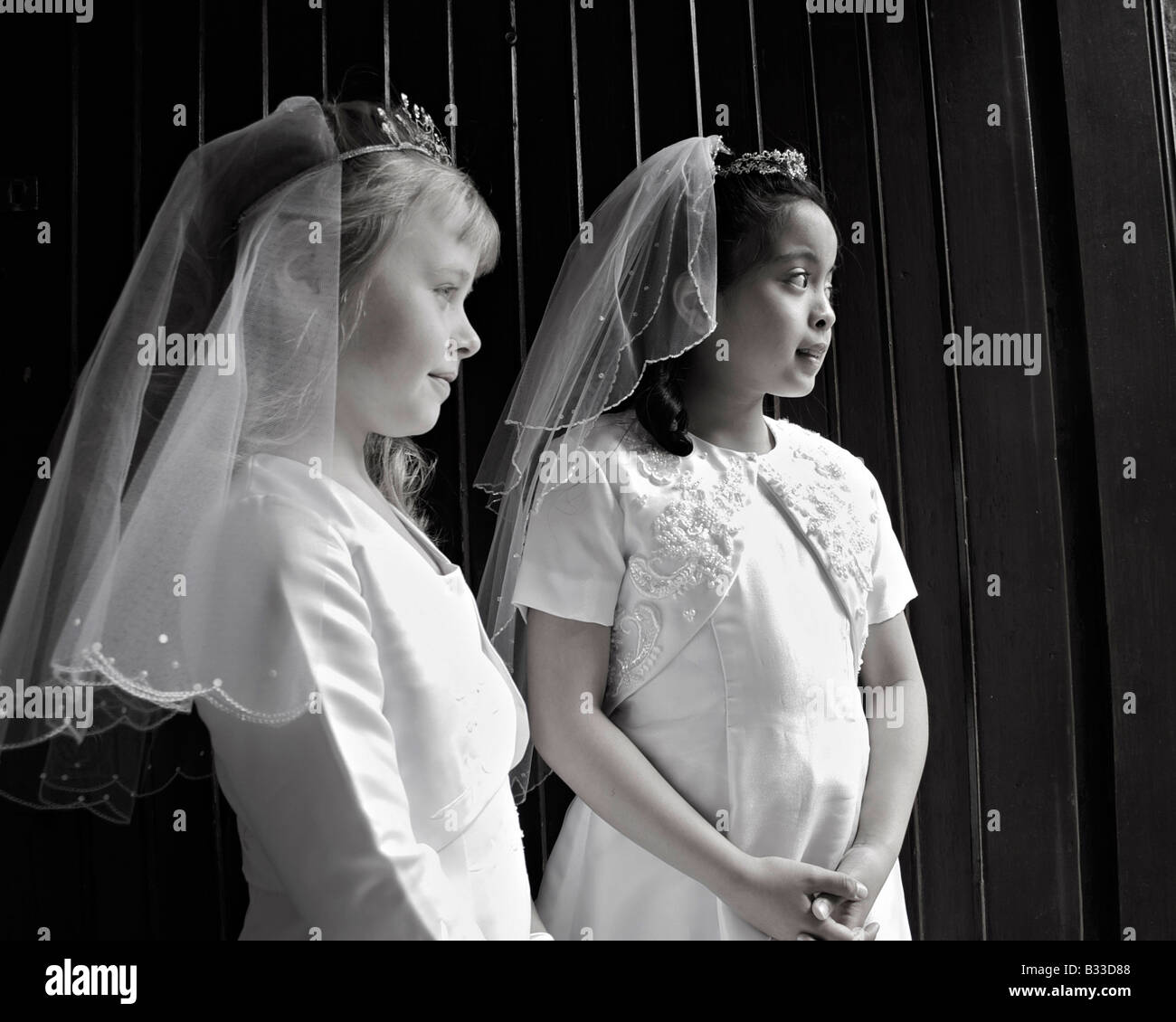 TWO YOUNG GIRLS ABOUT TO MAKE THEIR FIRST COMMUNION MODEL RELEASED ...