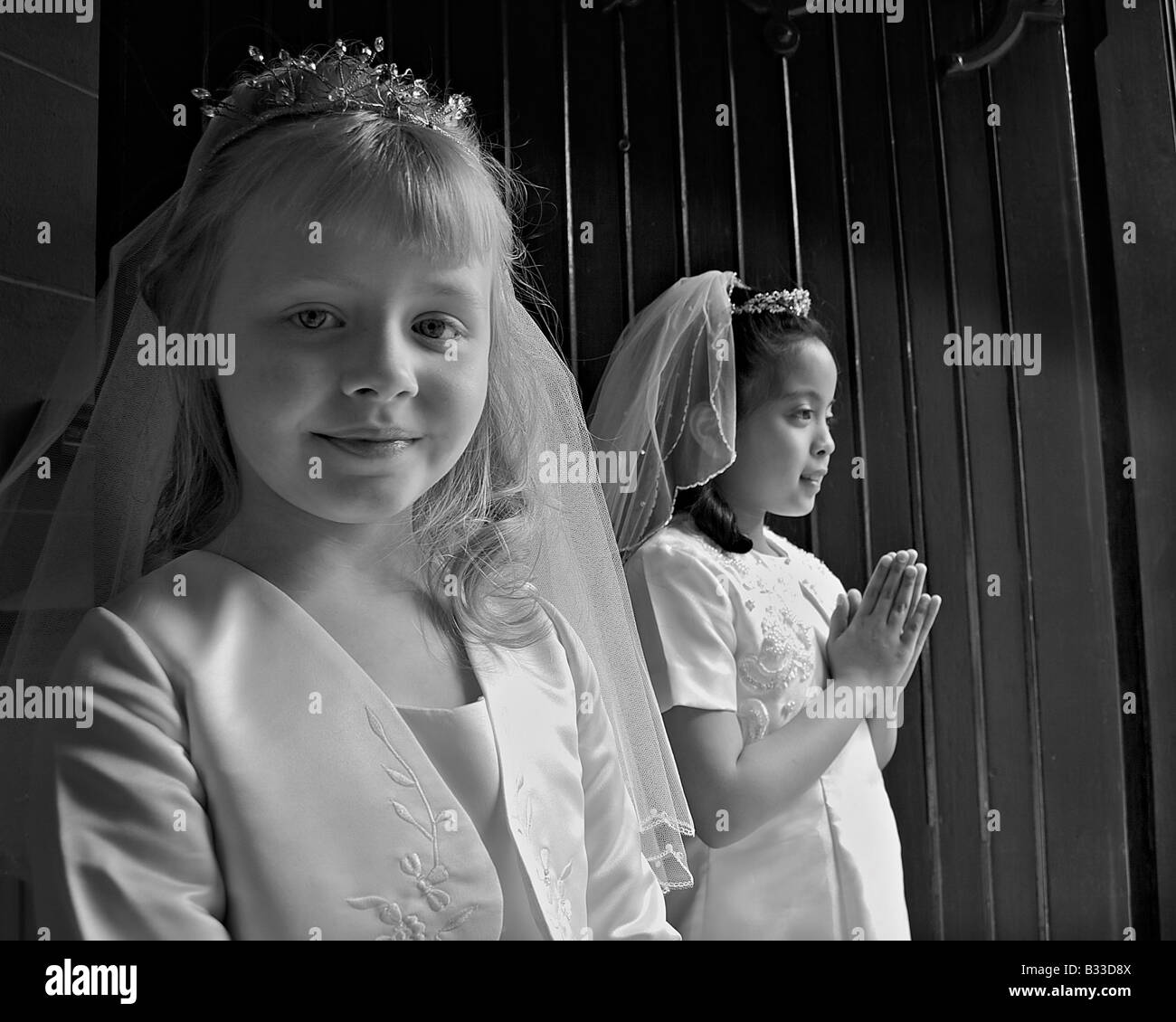 TWO YOUNG GIRLS ABOUT TO MAKE THEIR FIRST COMMUNION MODEL RELEASED ...