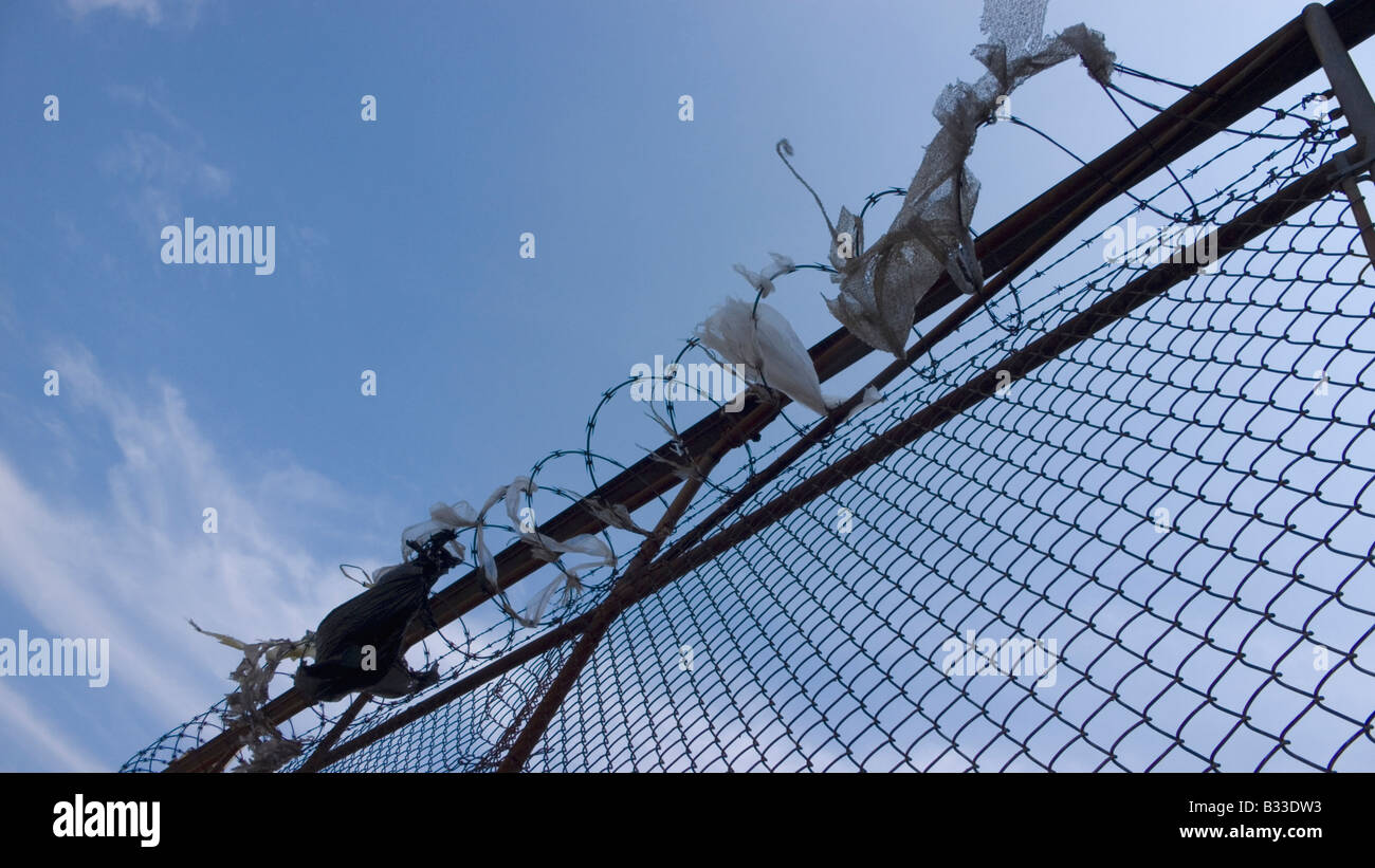 Plastic caught on wire hi-res stock photography and images - Alamy