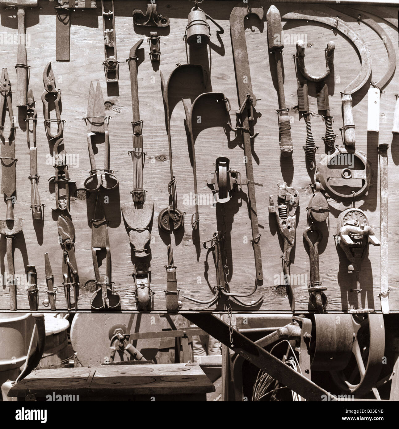 Antique tools display hi-res stock photography and images - Alamy