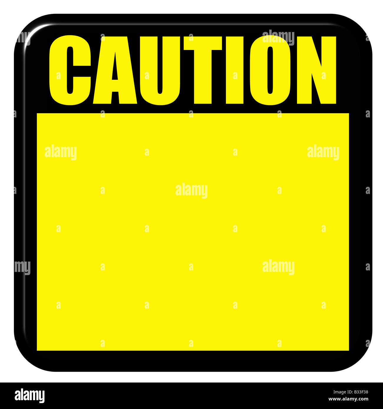 3d caution sign Stock Photo - Alamy