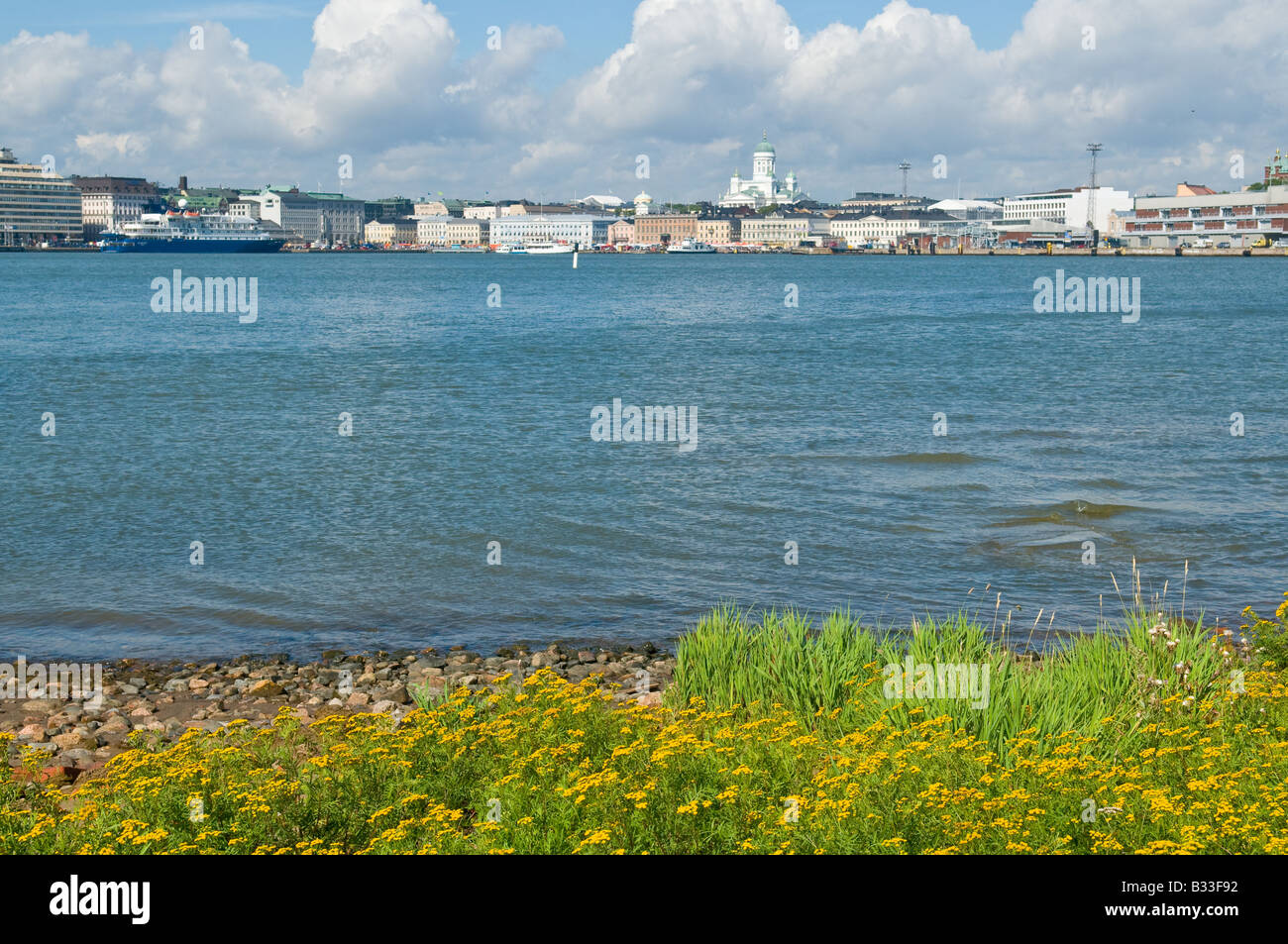 View of Helsinki city skyline from Valkosaari island Stock Photo - Alamy