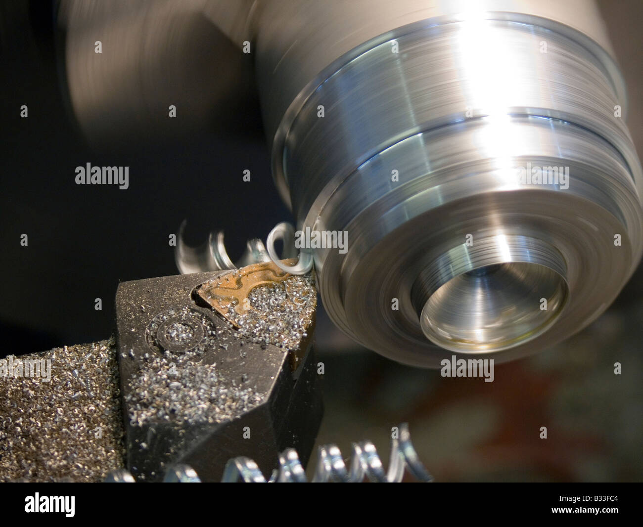 Machining on a lathe Stock Photo - Alamy