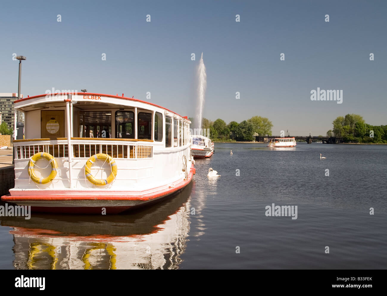 Hamburg Alster boat (Binnenalster - Inner Alster Stock Photo - Alamy