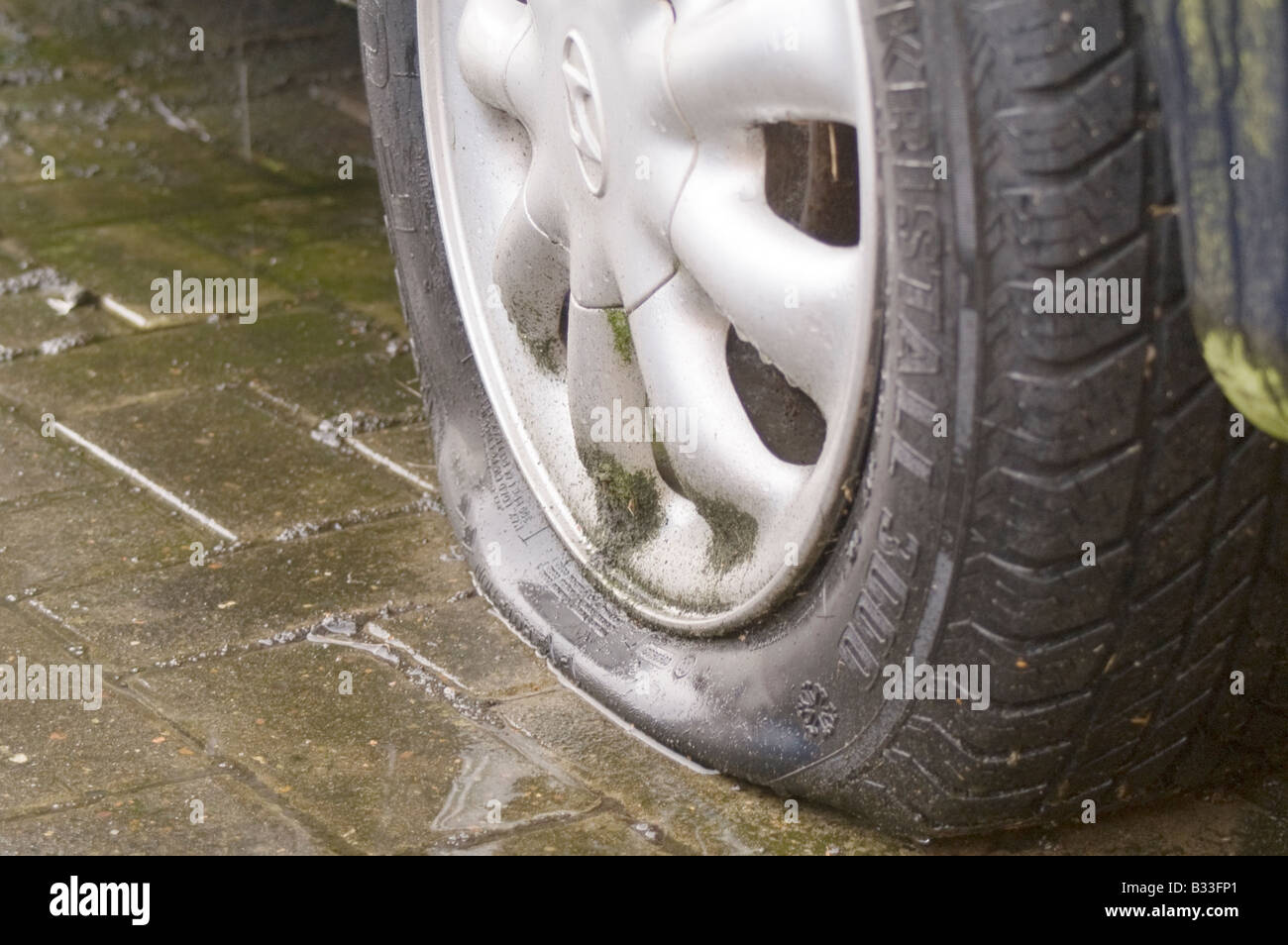 Tire flattened hi-res stock photography and images - Alamy