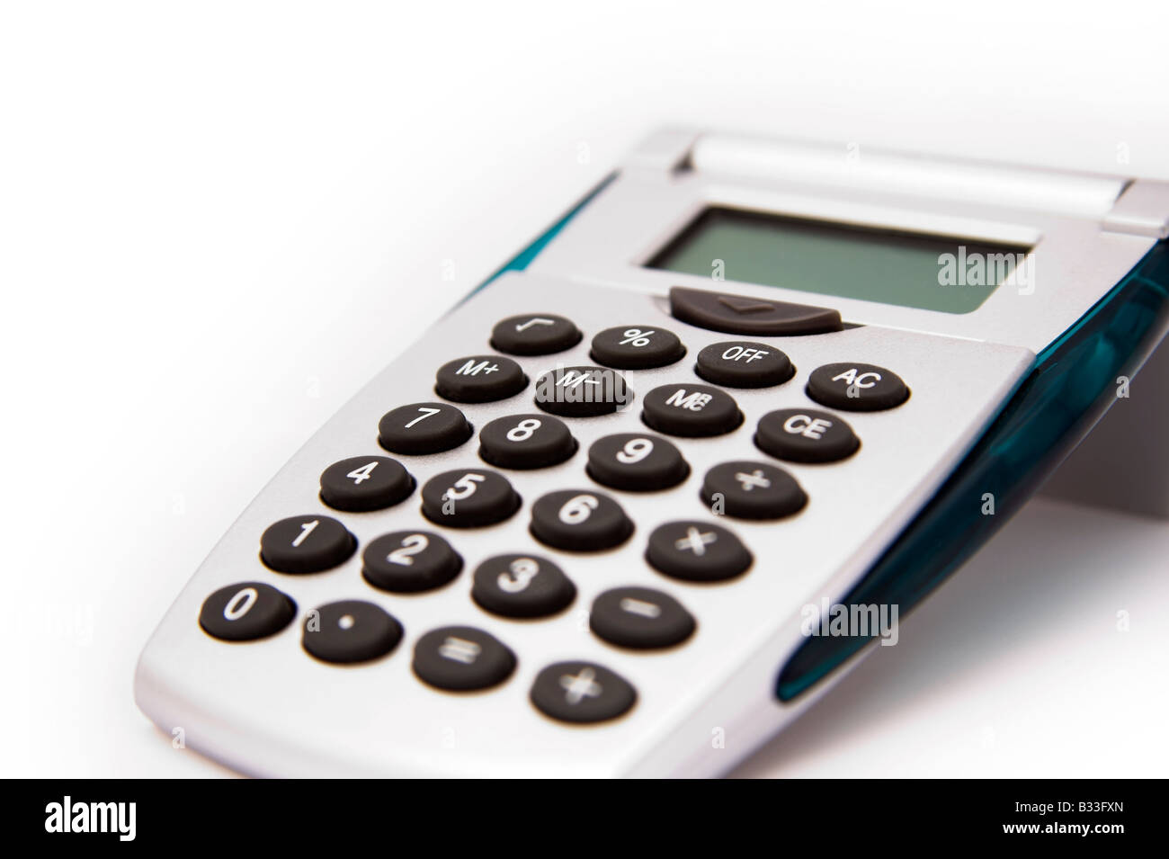 Calculator, white background Stock Photo - Alamy