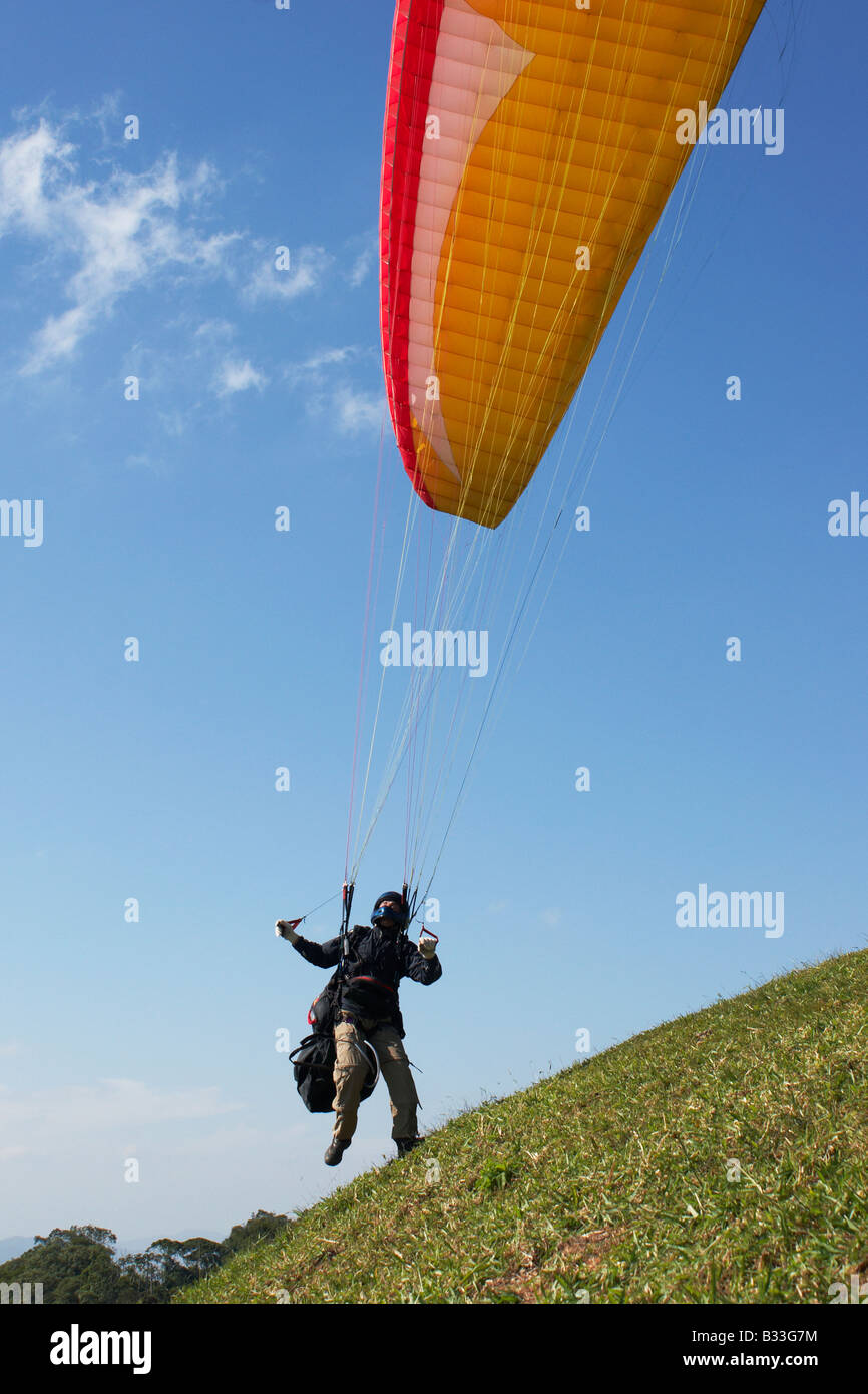Take off for a paraglider flight Stock Photo - Alamy