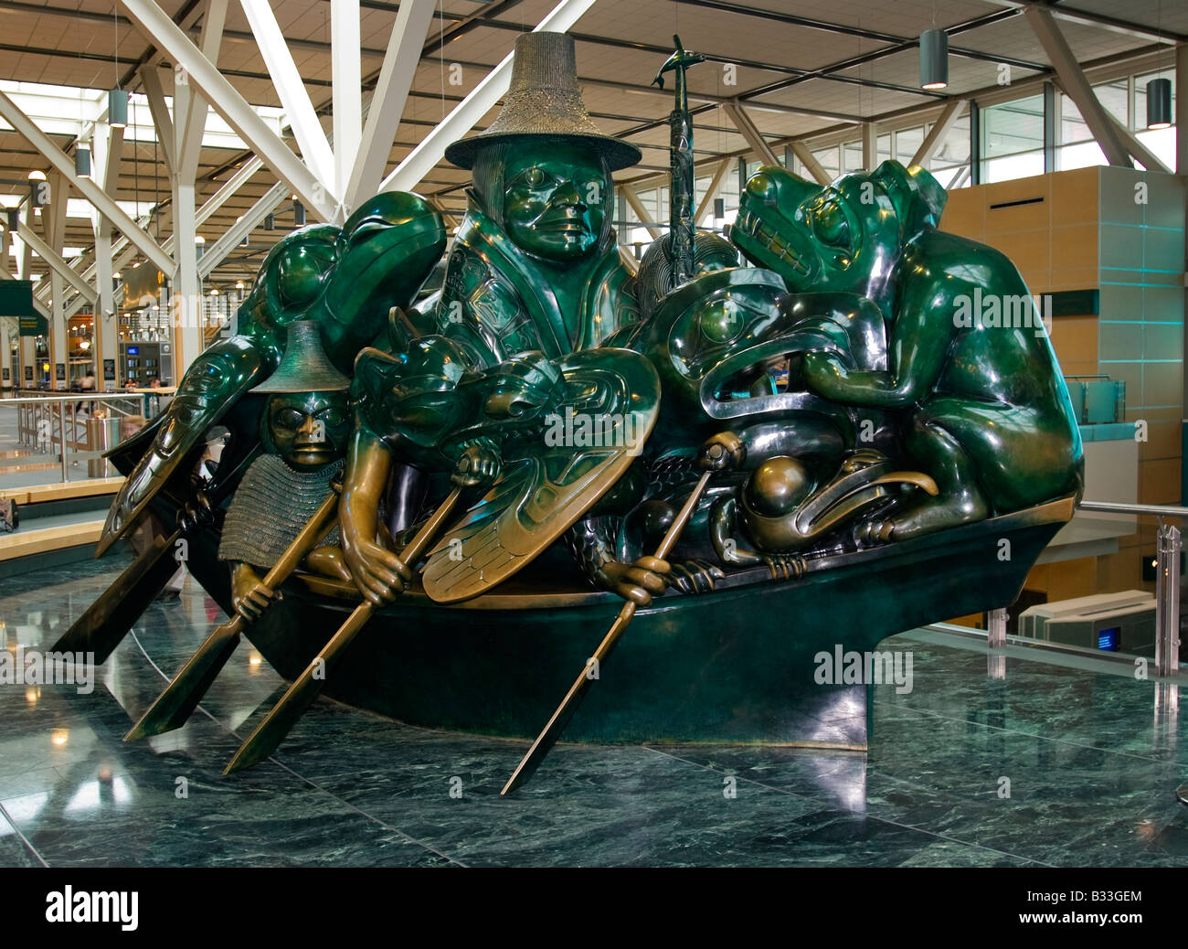 The Spirit of Haida Gwaii, sculpture by indigenous artist Bill Reid, at ...