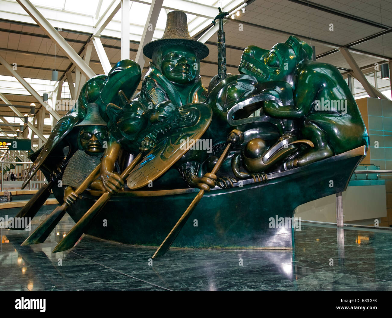 The Spirit of Haida Gwaii, sculpture by indigenous artist Bill Reid, at ...