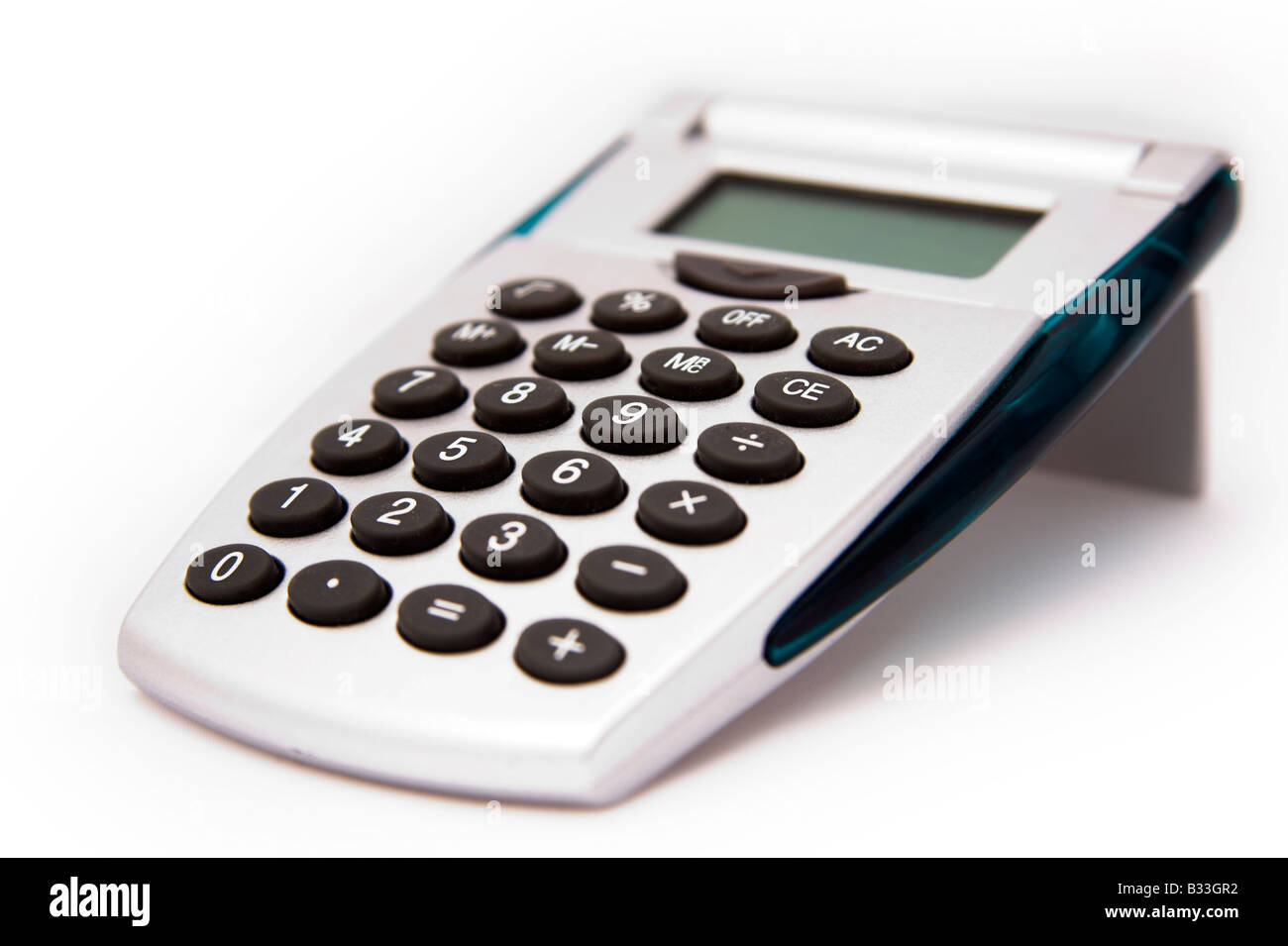 Calculator, white background Stock Photo - Alamy