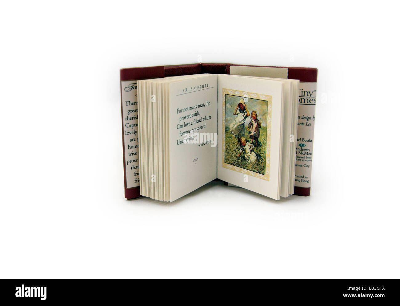 Miniature book, white background Stock Photo - Alamy