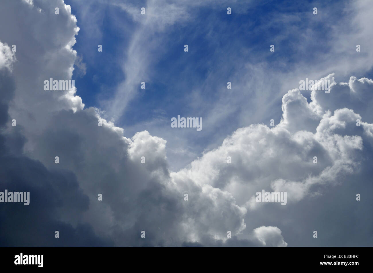 Sunny blue sky with clouds Stock Photo - Alamy