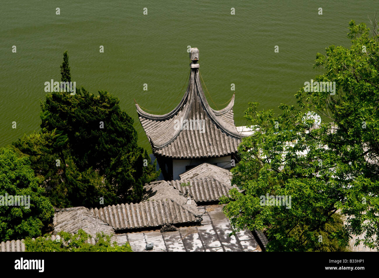 Beautiful old style Chinese buildings and pagodas in Nanjing, Jiangsu ...