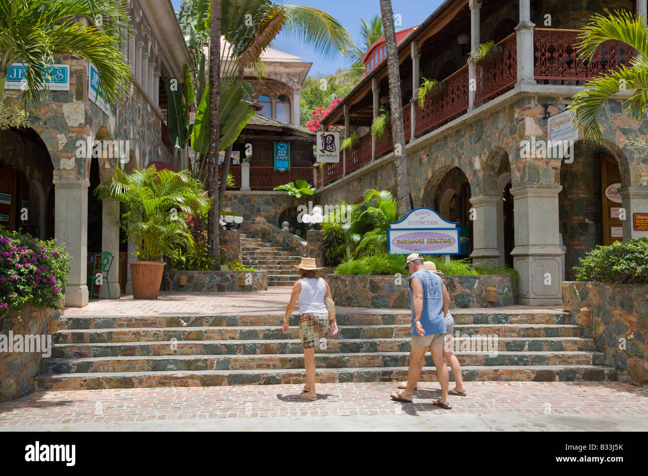 Mongoose Junction shopping dining complex in Cruz Bay on the caribbean ...