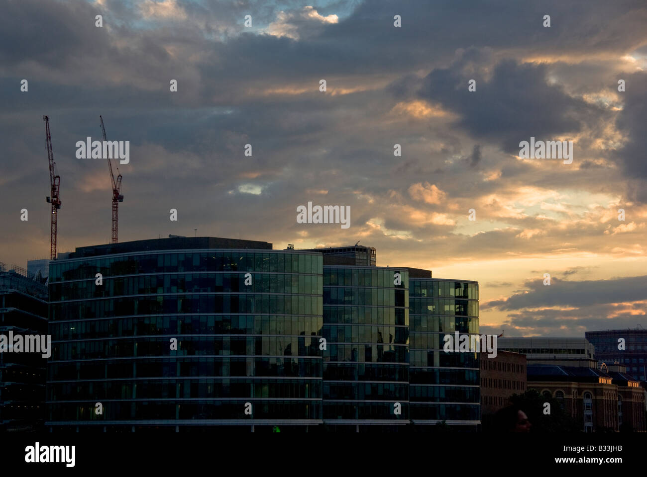The office buildings at Morgan Lane near the City Hall and Tower Bridge ...