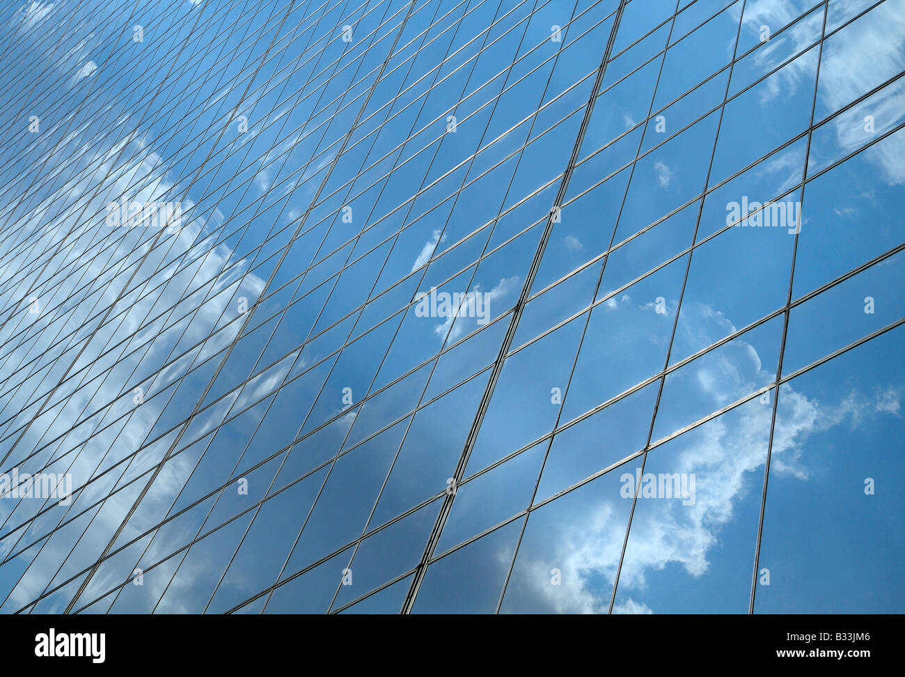 The reflection of the sky in some glass Stock Photo - Alamy