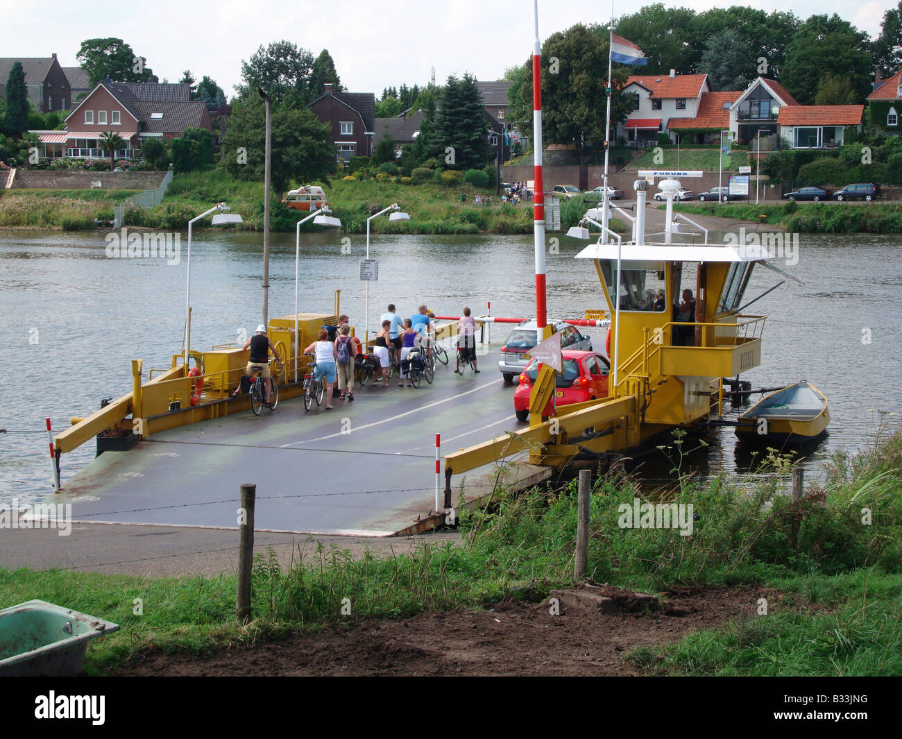 local ferry on river Maas Beesel Limburg Netherlands Stock Photo - Alamy