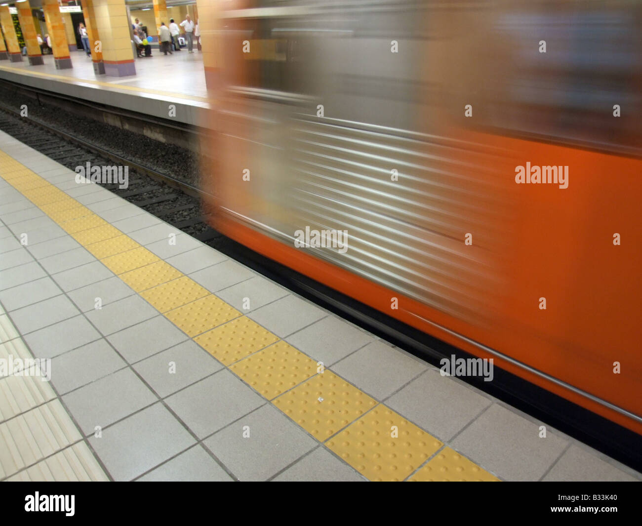 fast underground train in greece athens Stock Photo - Alamy