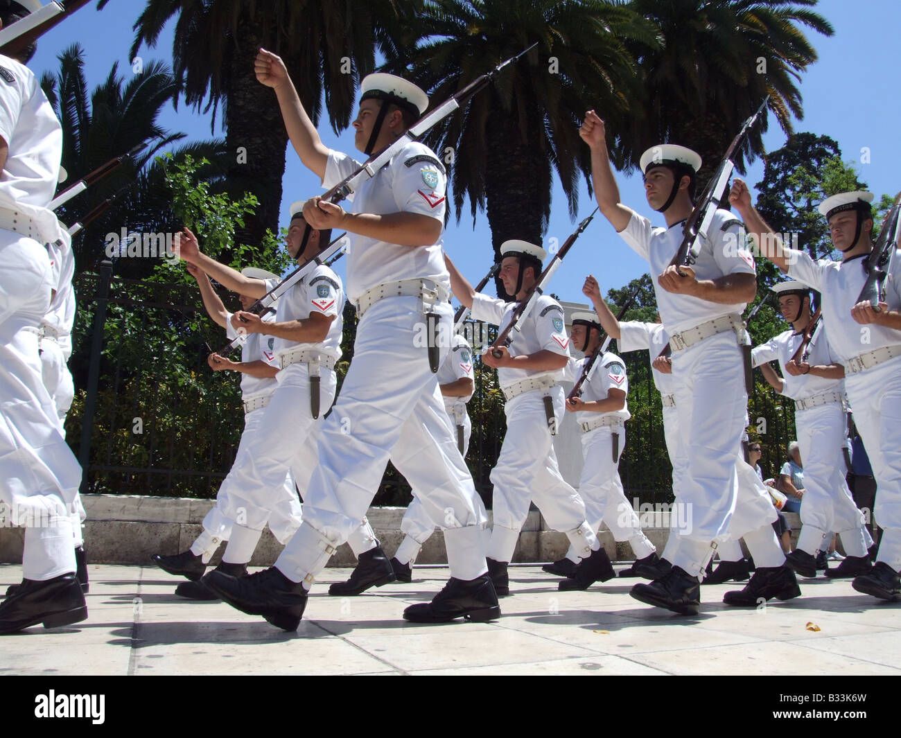 army marching in greece athens Stock Photo - Alamy
