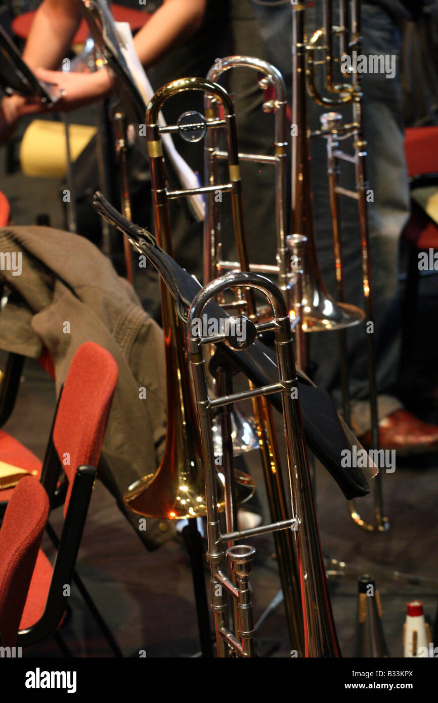 Four trombones hi-res stock photography and images - Alamy