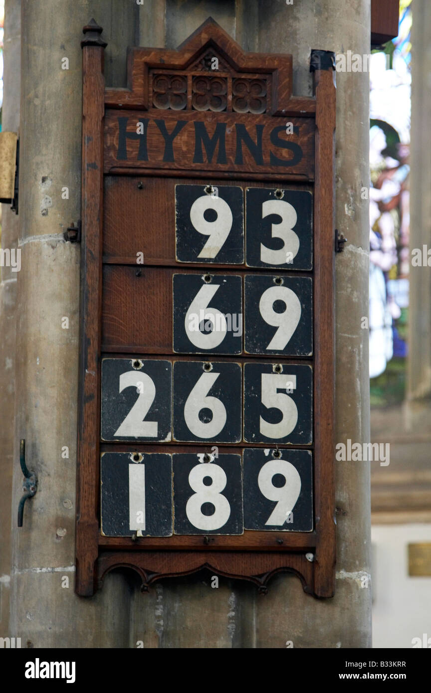 Hymn number board hi-res stock photography and images - Alamy