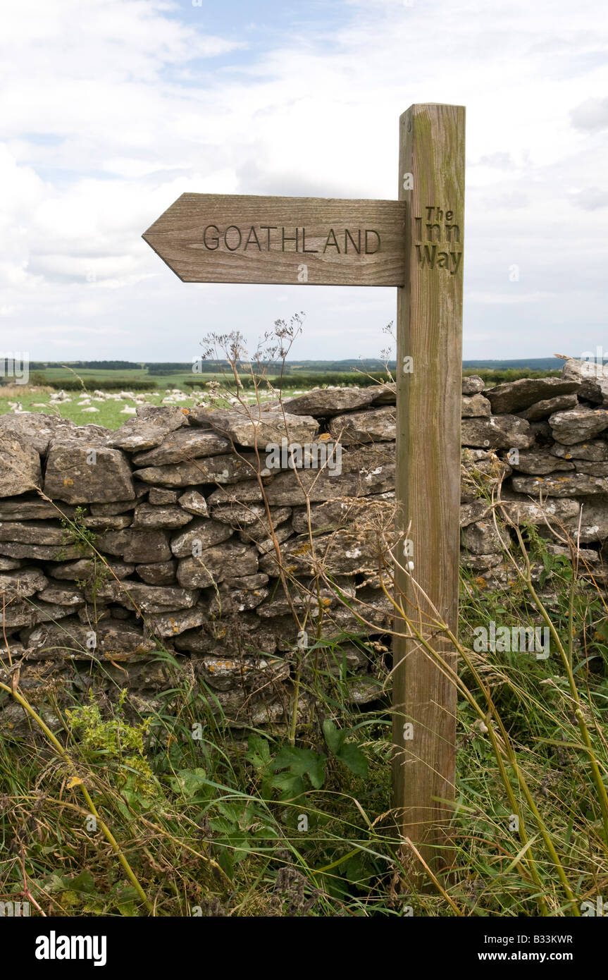 Goathland Footpath way sign, North Yorks Moors, Nr Levisham, Northern ...