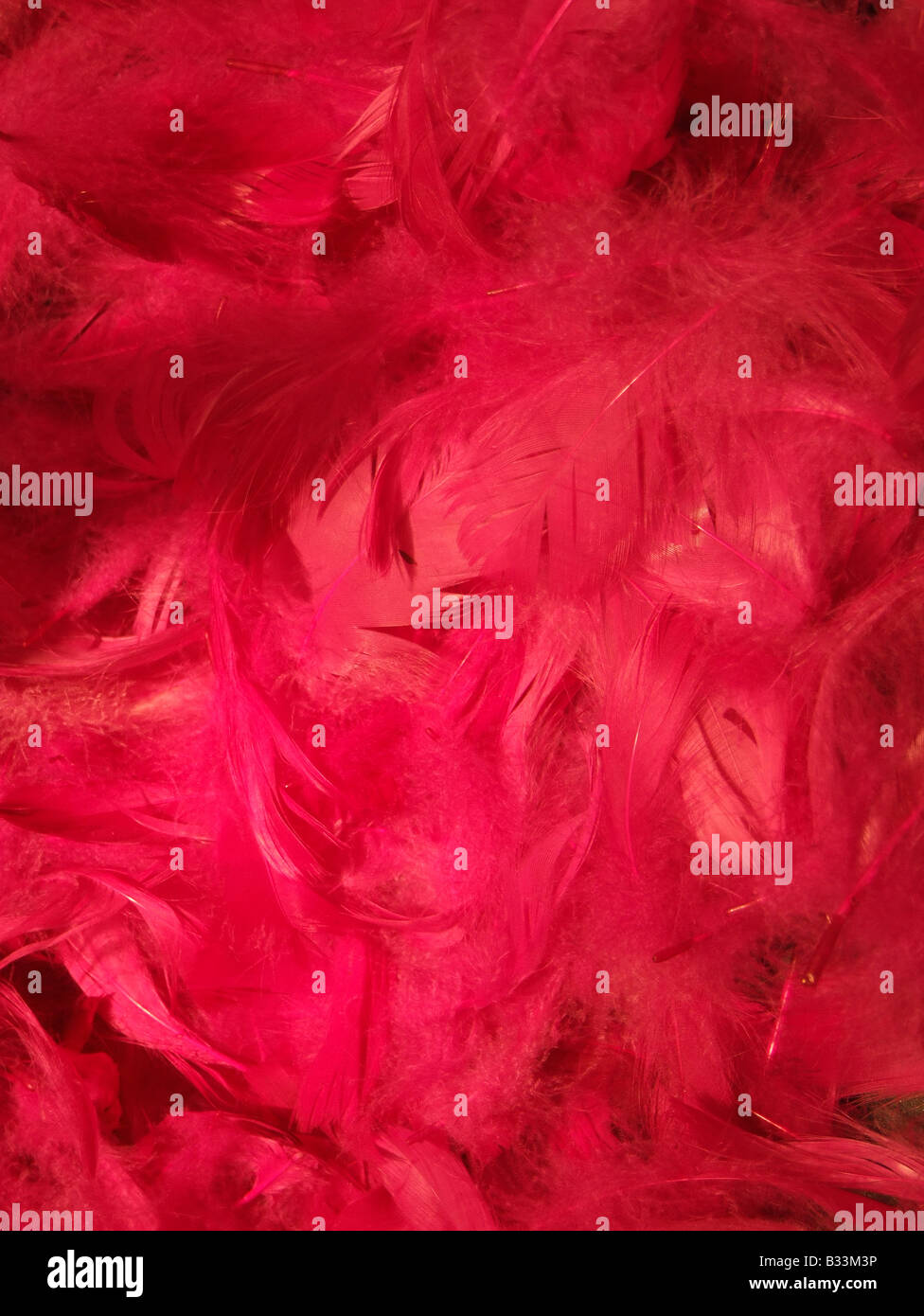 pile of pink red feathers on ground floor Stock Photo - Alamy