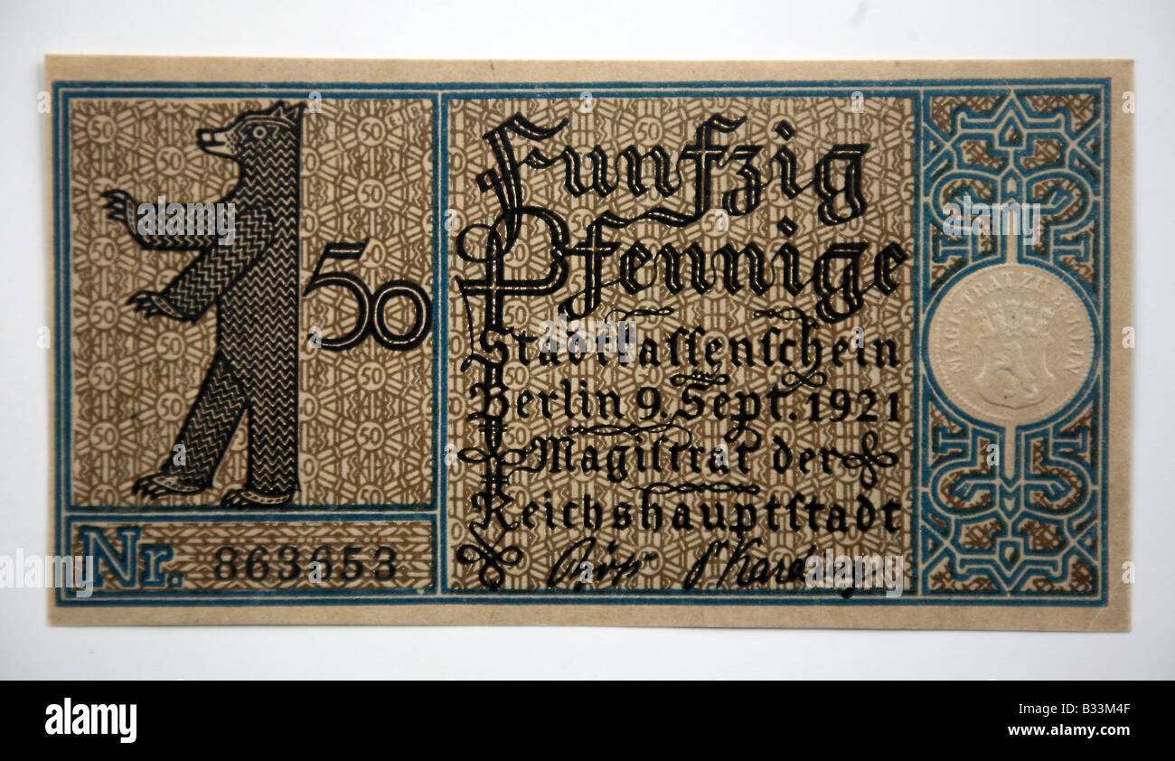 banknote german notgeld germany paper war Stock Photo - Alamy