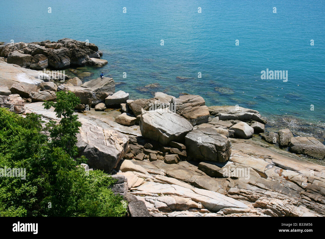 View of sea and rocks from Lad Koh viewpoint, Samui Island, Thailand ...