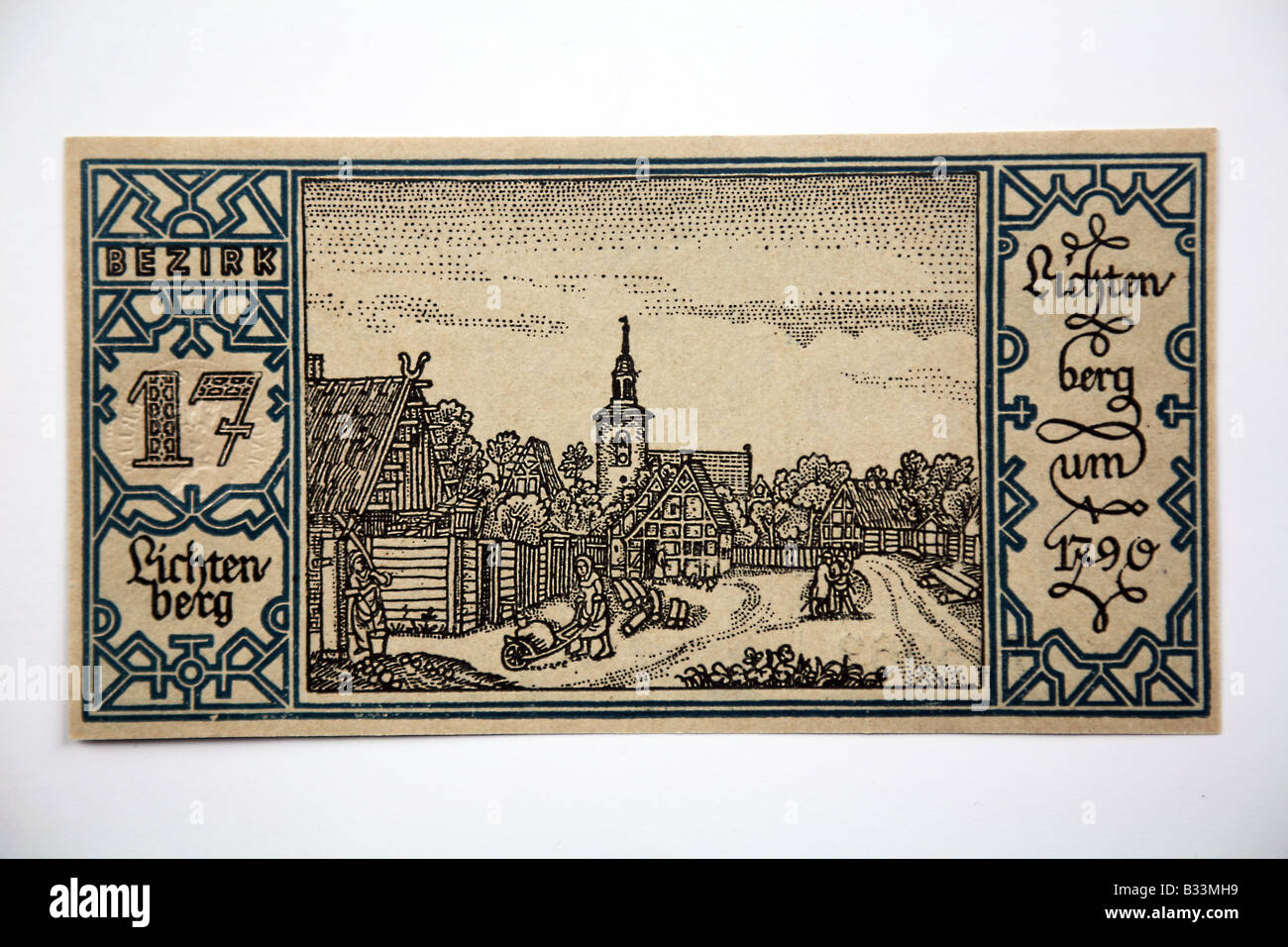 1921 BERLIN NOTGELD German Banknote. 17) Lichtenberg - Village of the ...