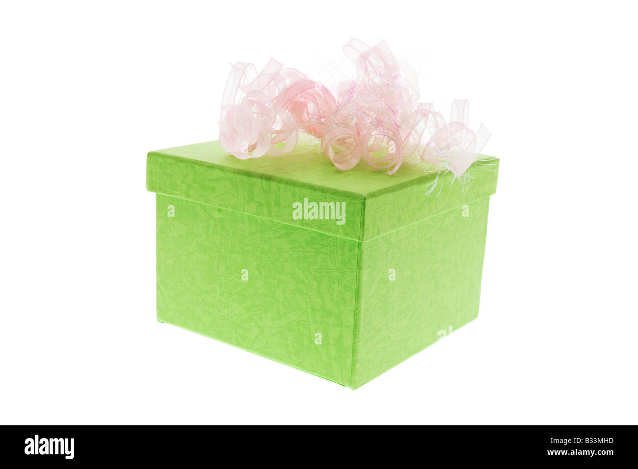 Green Gift Box Stock Photo - Alamy
