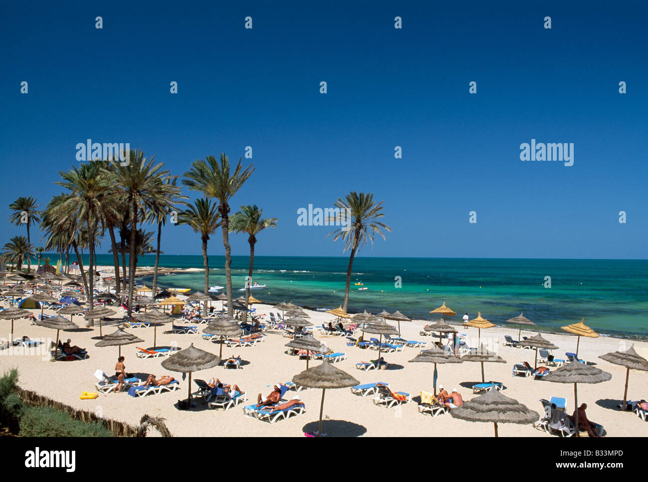 Beach in the Oasis Zarzis Djerba Island Tunisia Stock Photo - Alamy