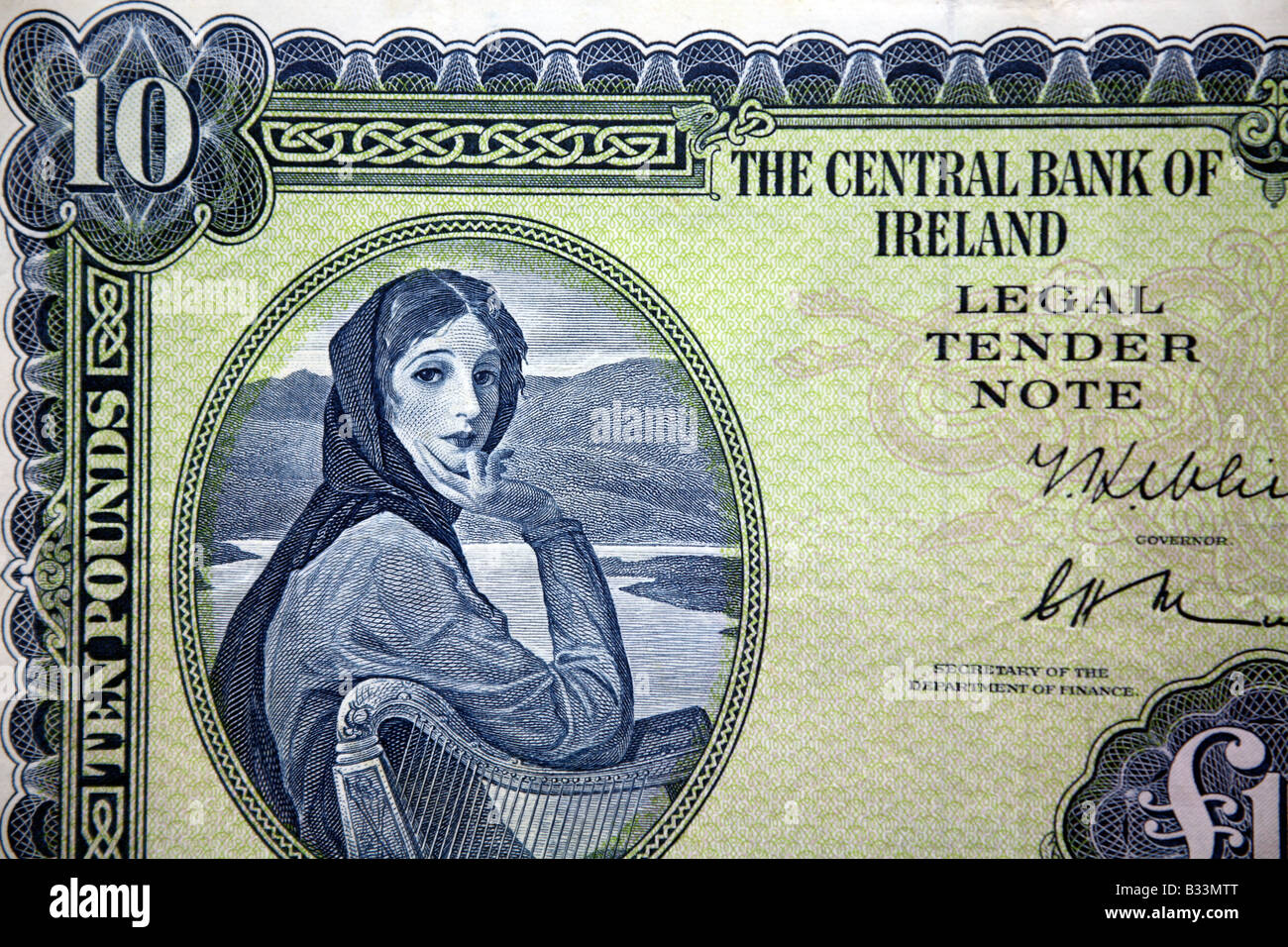 Irish 'Lady Lavery' 10 Pound Note 1973 Stock Photo - Alamy