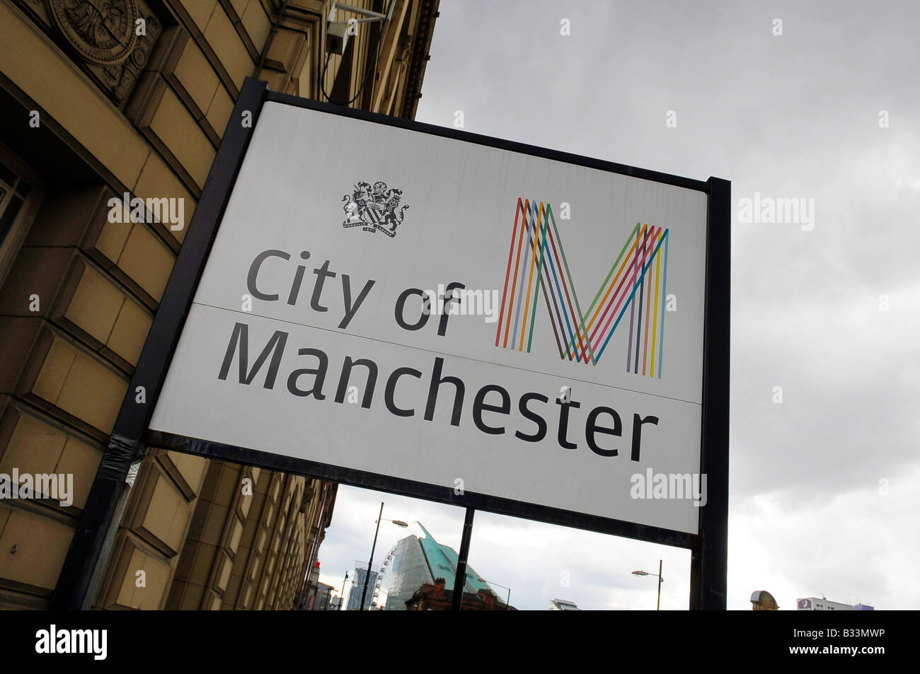 city of manchester sign street peter saville design M travel tourism ...