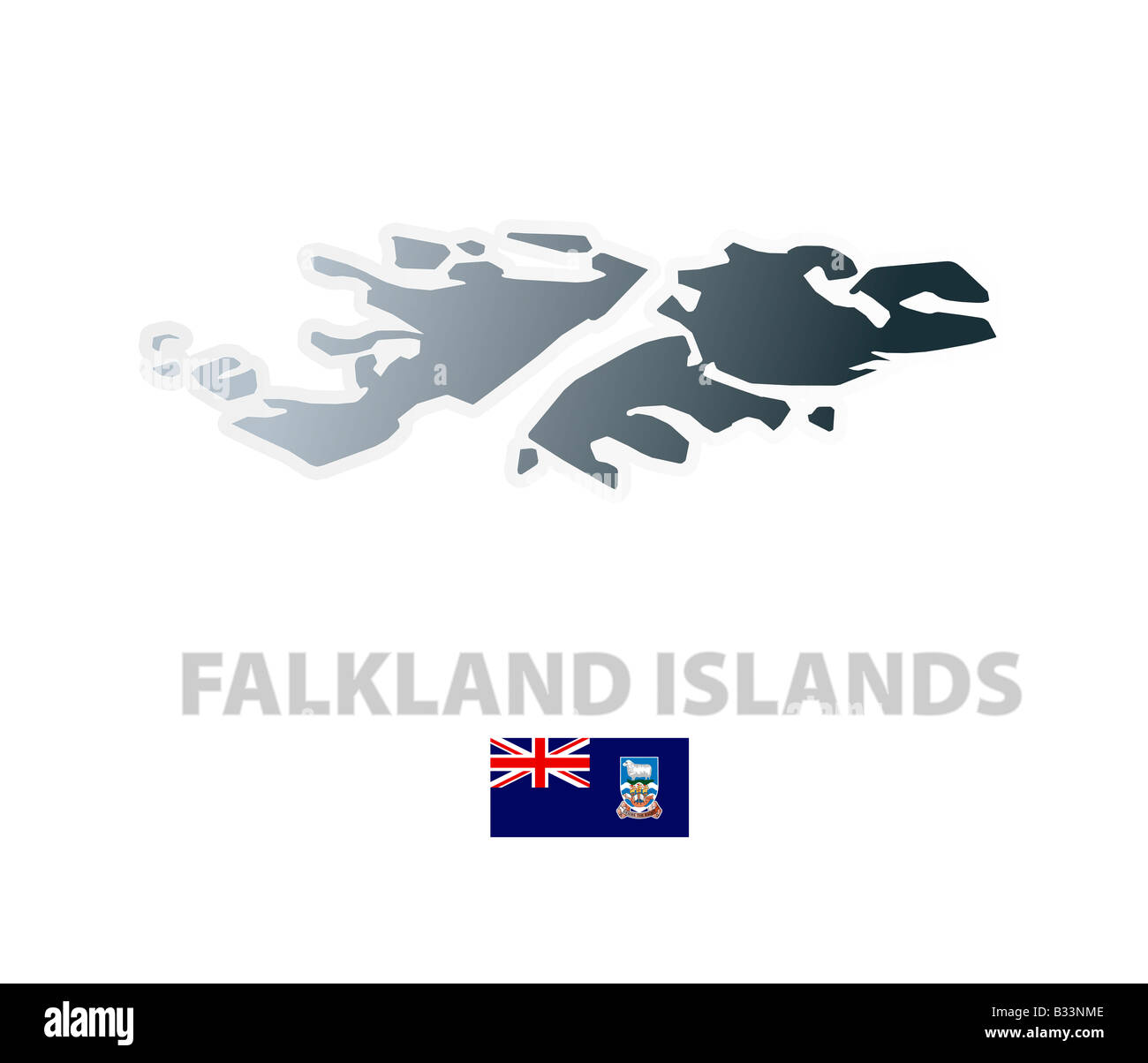 Map of the falkland islands hi-res stock photography and images - Alamy