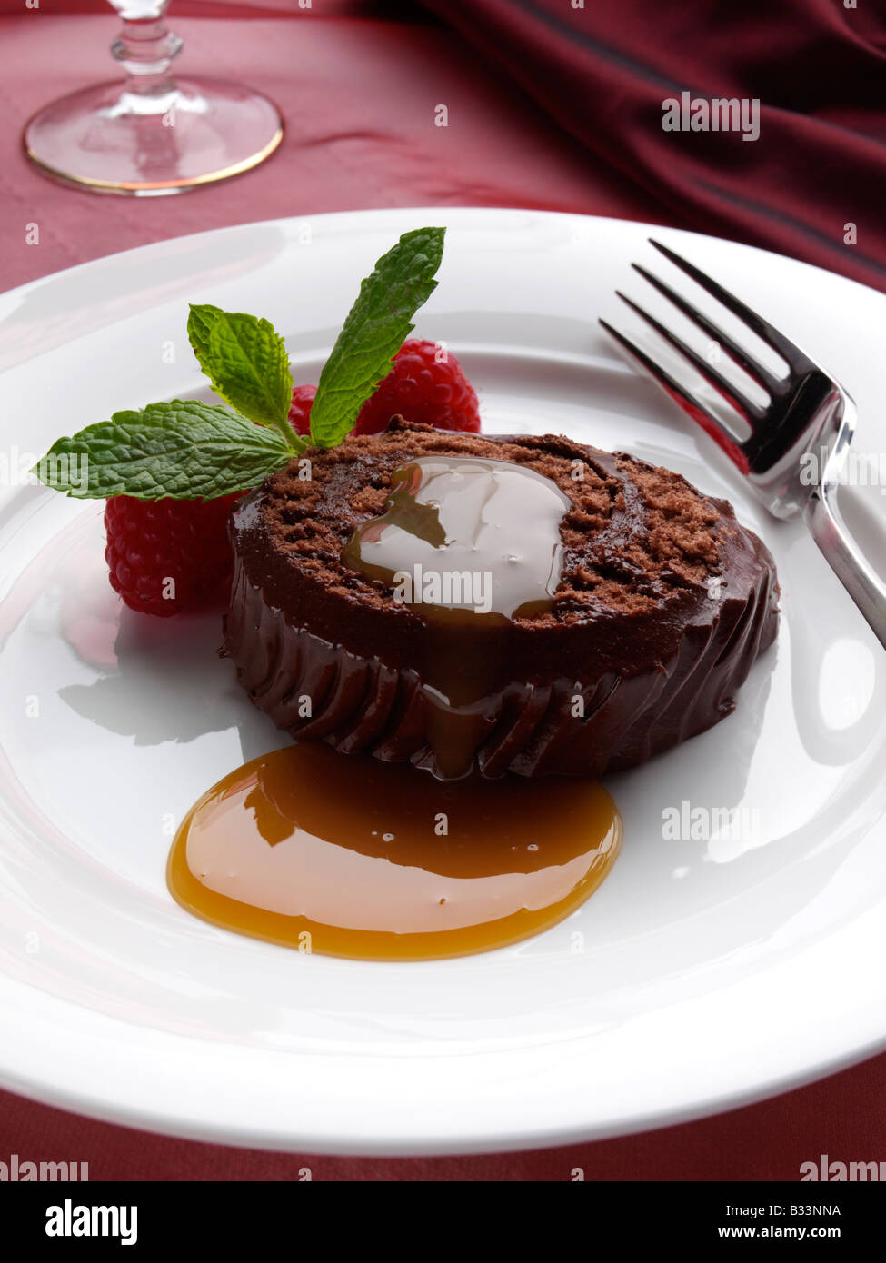 Frosted christmas chocolate log dessert hi-res stock photography and ...