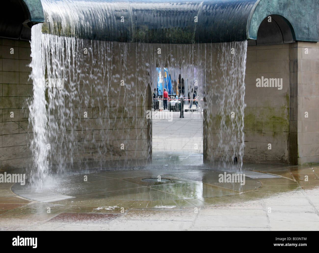 The Waterfall Market Place Derby Stock Photo - Alamy