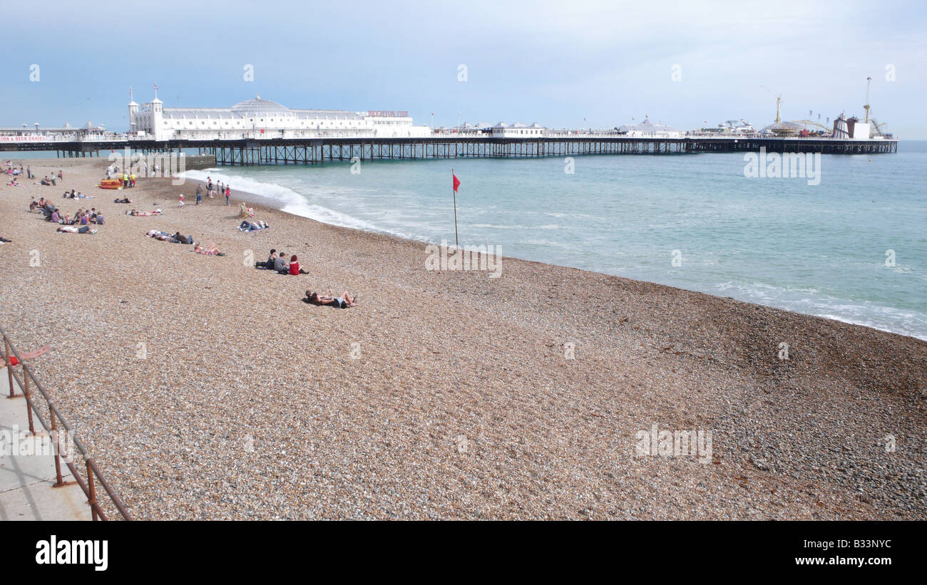 Brighton Pier and beach Stock Photo - Alamy