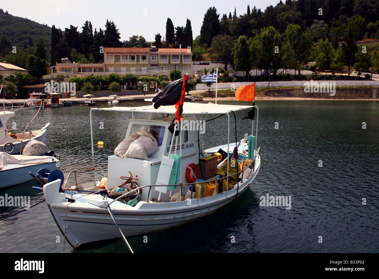 BOUKARIS BOUCARI HARBOUR SOUTHWEST CORFU. GREEK IONIAN ISLAND Stock ...