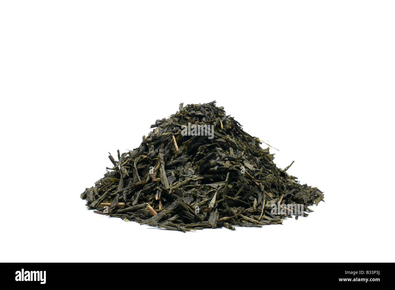A pile of green tea leaves Stock Photo - Alamy