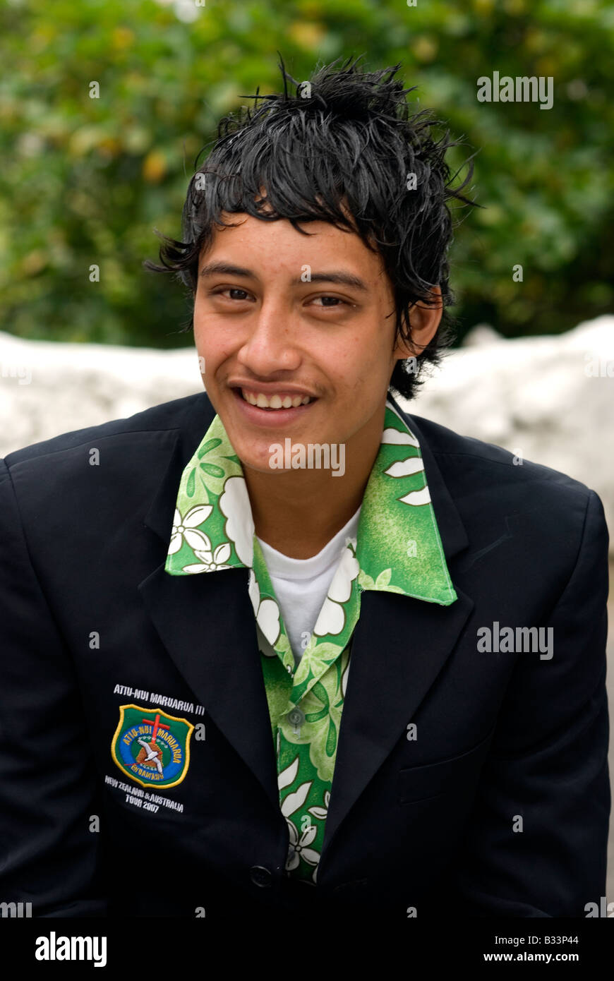 church goer at avarua cook islands christian church rarotonga cook ...