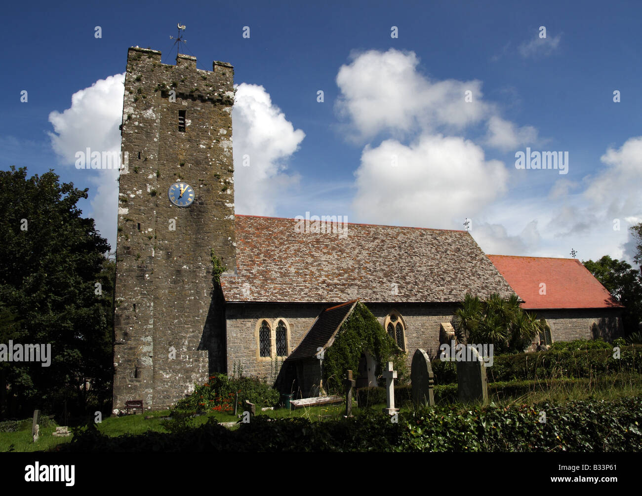 The village church of Angle in west Wales Stock Photo - Alamy