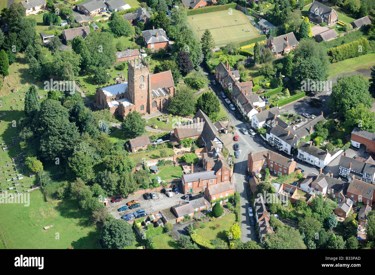 Aerial view claverley village in hi-res stock photography and images ...